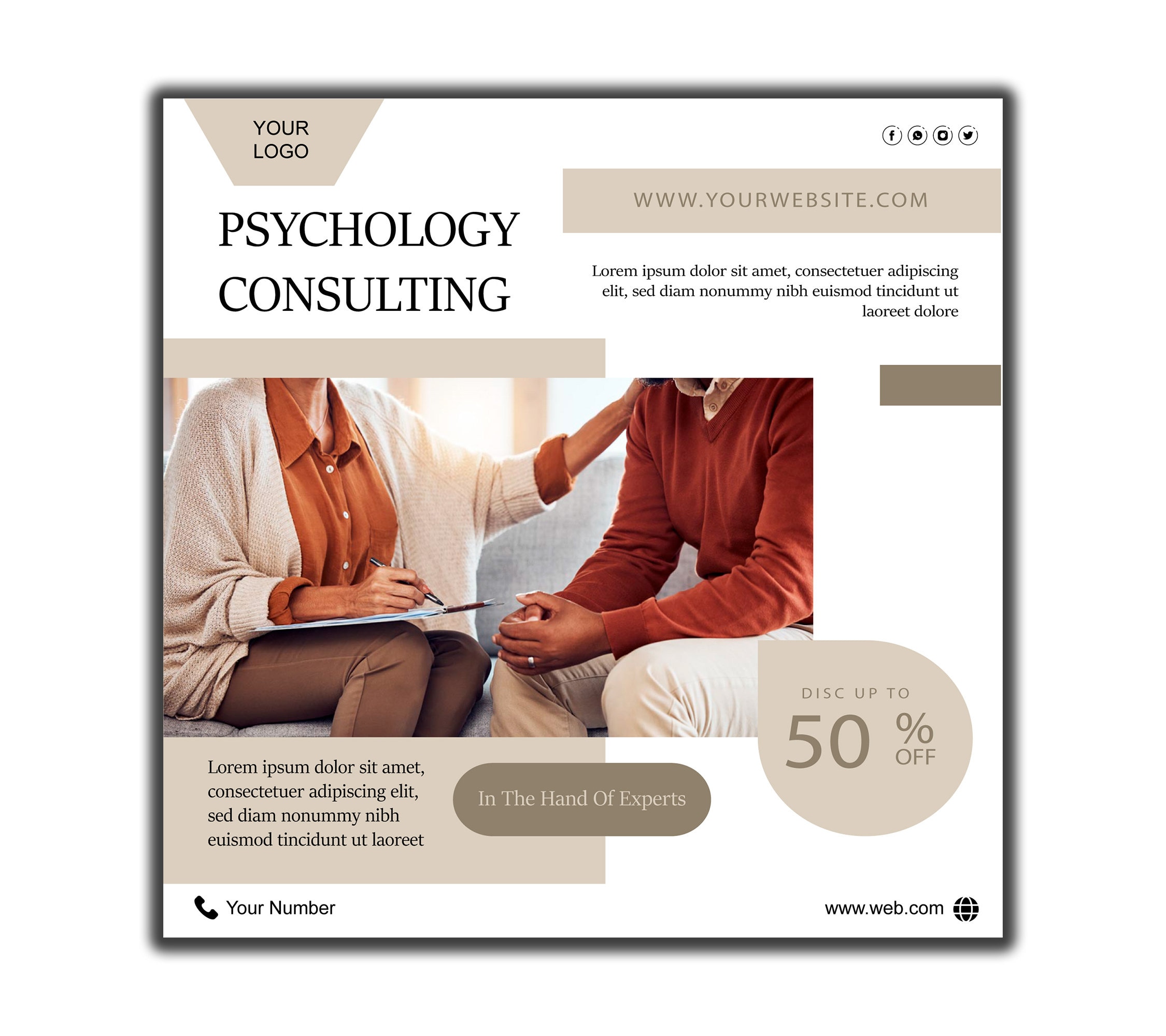 Editable Psychologist Flyer / Counseling Psychology Flyer Design ...
