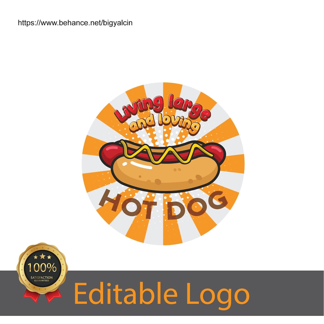 Original Hot Dog Logo / Fast Food Logo Design / Diy Restaurant Logo ...