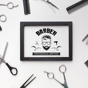 Modern Barber Logo - Perfect for Stylish Barbershops / Elegant Haircut ...