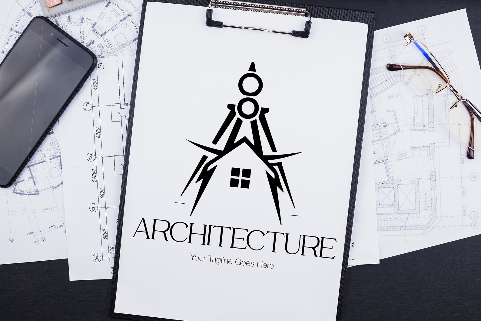 Elegant Compass Logo Perfect for Architects Creations / Modern ...