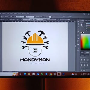 Custom Handyman Logo Design: Home Repair, Construction (AI, JPG, PDF ...