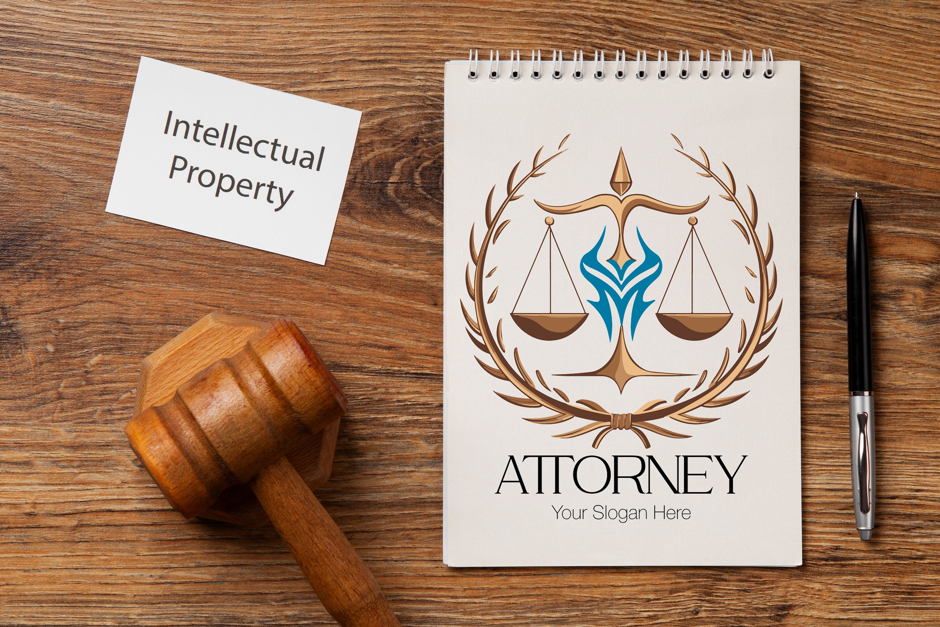 Professional Law Firm Logo Design for Lawyers / Stylish Judicial Scale ...