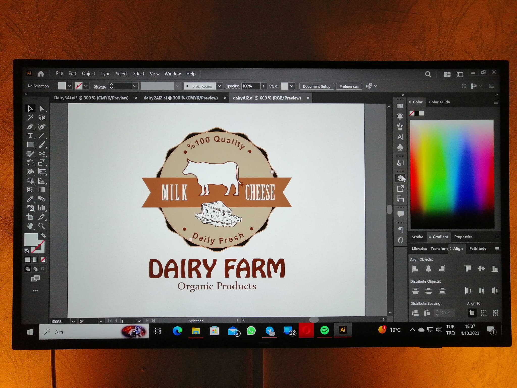 Dairy Logo Design / Cow Logo / Cheese Logo Template / Farm Logo ...