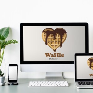 Custom Waffle Logo Design - Sweet & Modern Branding for Waffle Shops ...