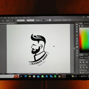 Editable Barber Logo / Barber Shop Logo Design / Mustache Logo ...
