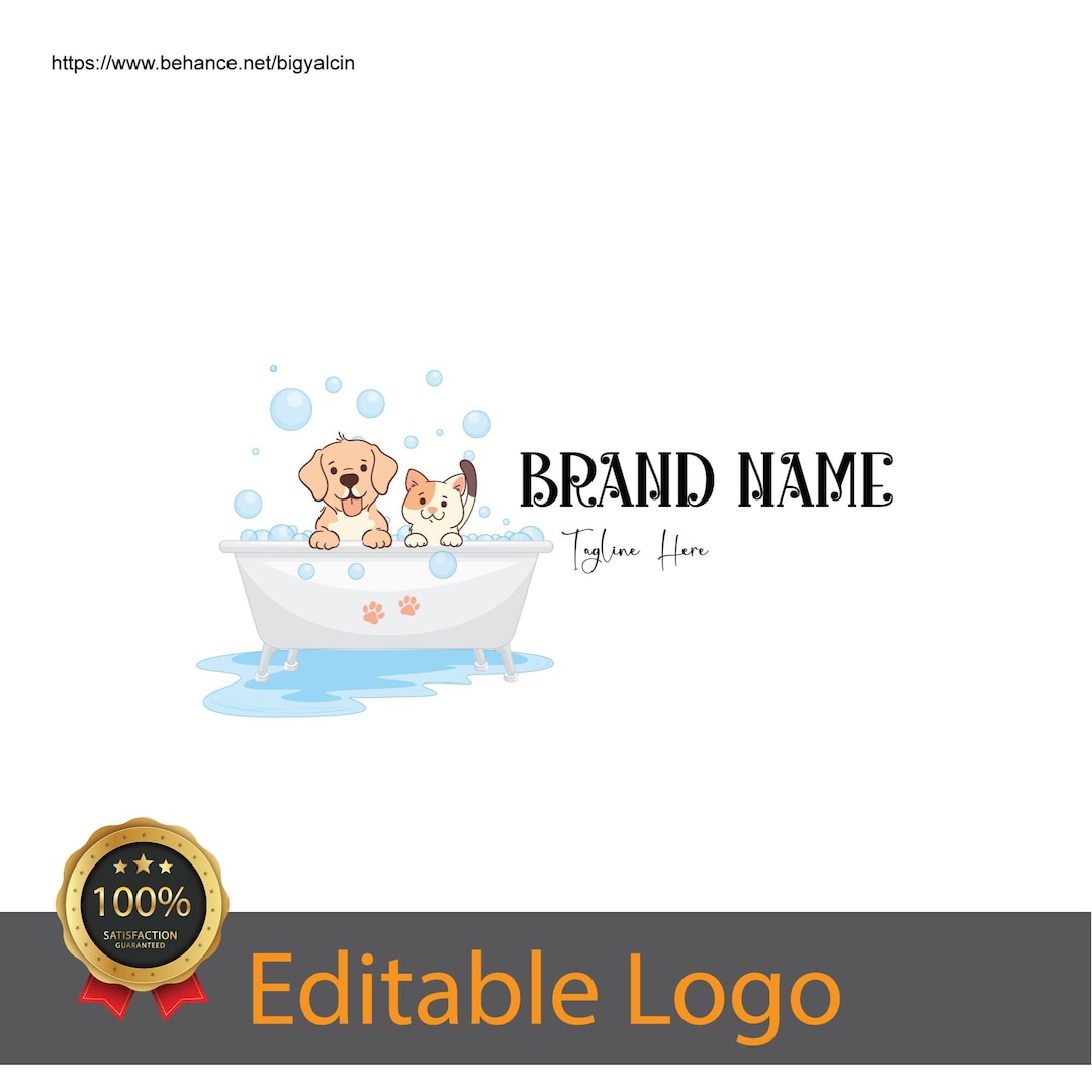 Pet Grooming Logo / Pet Groomer Logo Design / Animal Care Logo Template ...
