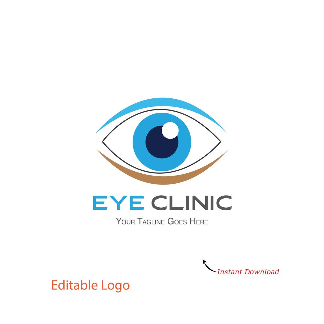 Custom Optometry Logo Template / Modern Eye Care Clinic Branding - Etsy