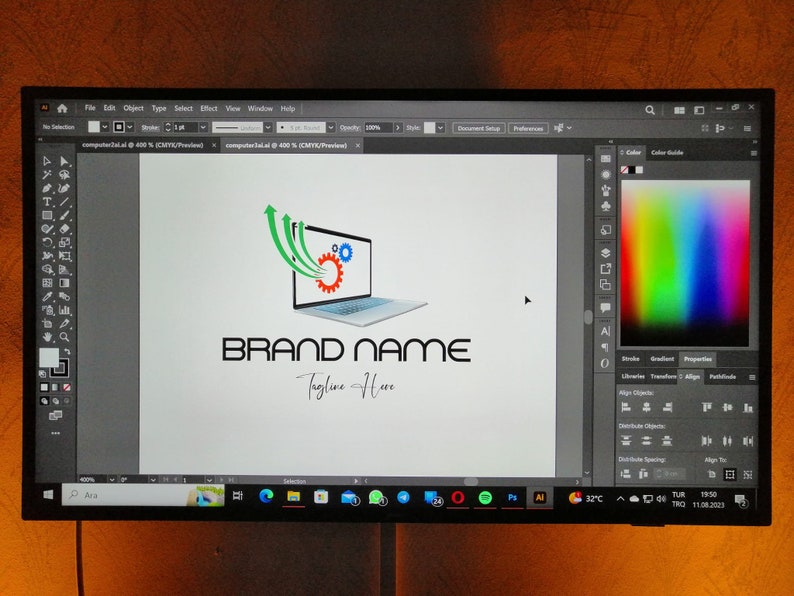 Professional Computer Service Logo Design - Custom Tech Branding ...