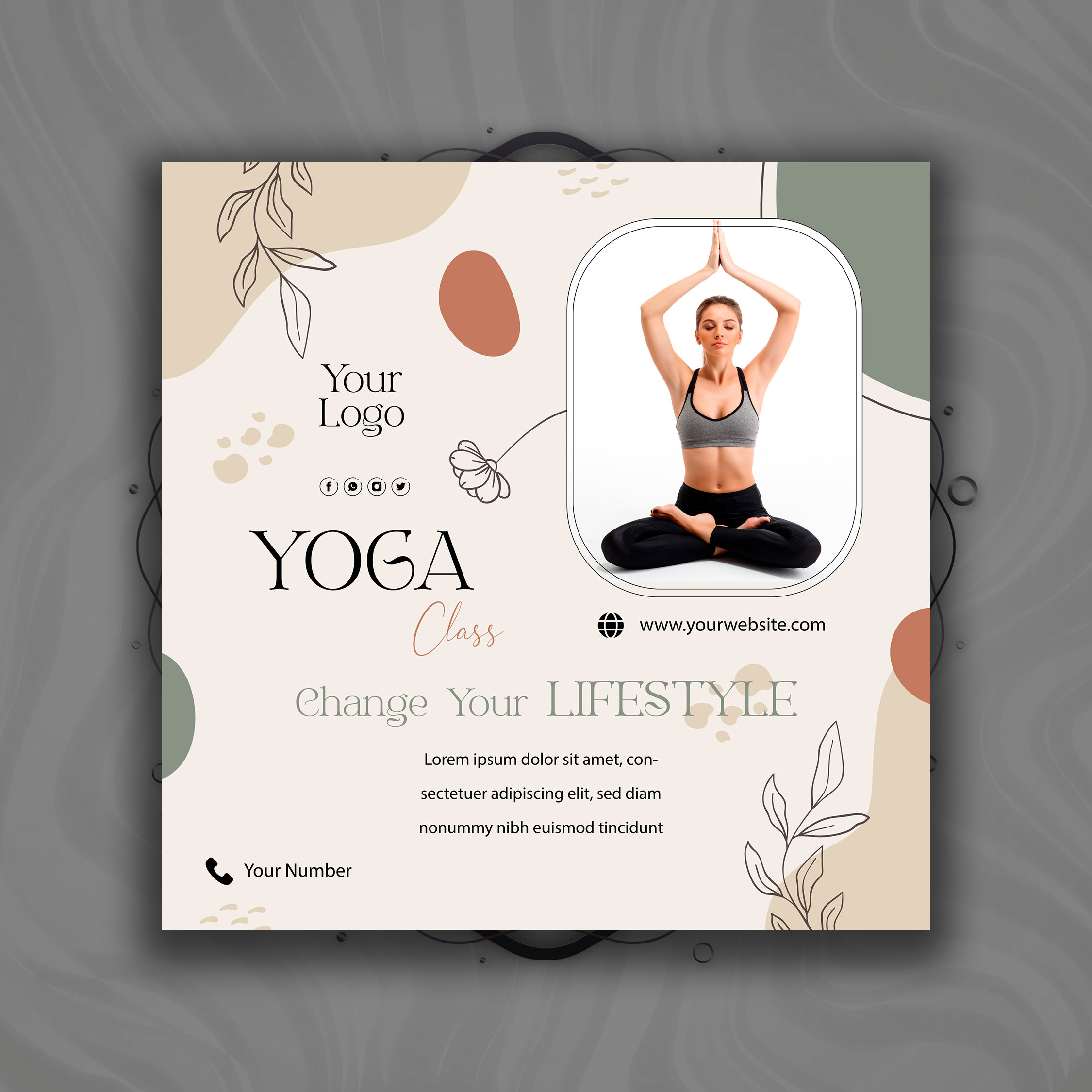 Yoga Flyer / Editable Yoga Class Flyer / Meditation Flyer Design / Yoga ...