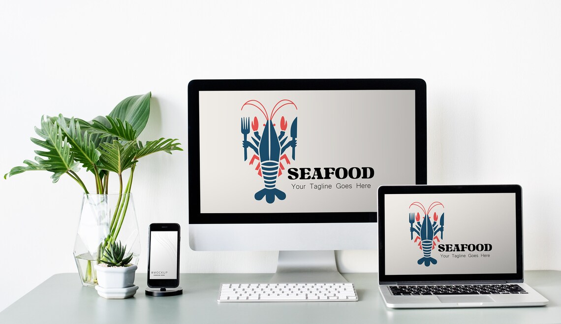 Seafood Logo Design / Fish Market & Restaurant Branding / Instant ...