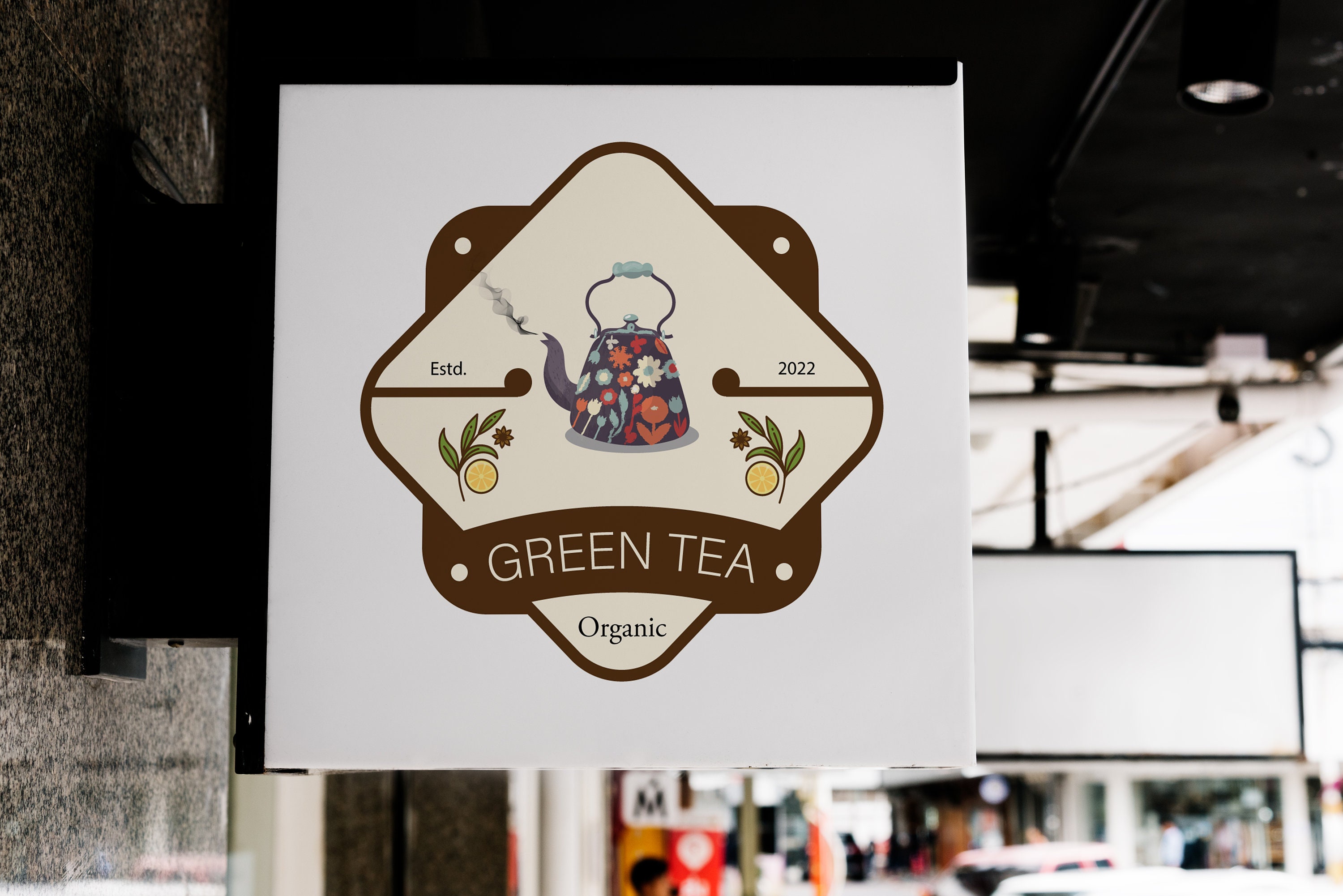 Modern Cafe Logo Design Sleek and Stylish Identity for Your Tea House ...
