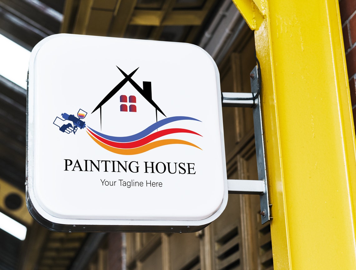House Painting Logo / Drywall Logo Design / Home Improvement Logo ...