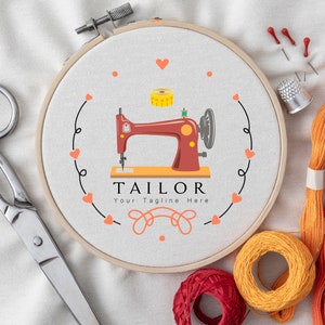 Custom Sewing Logo Design: Editable Tailor Branding (AI, PDF, JPG) - Etsy