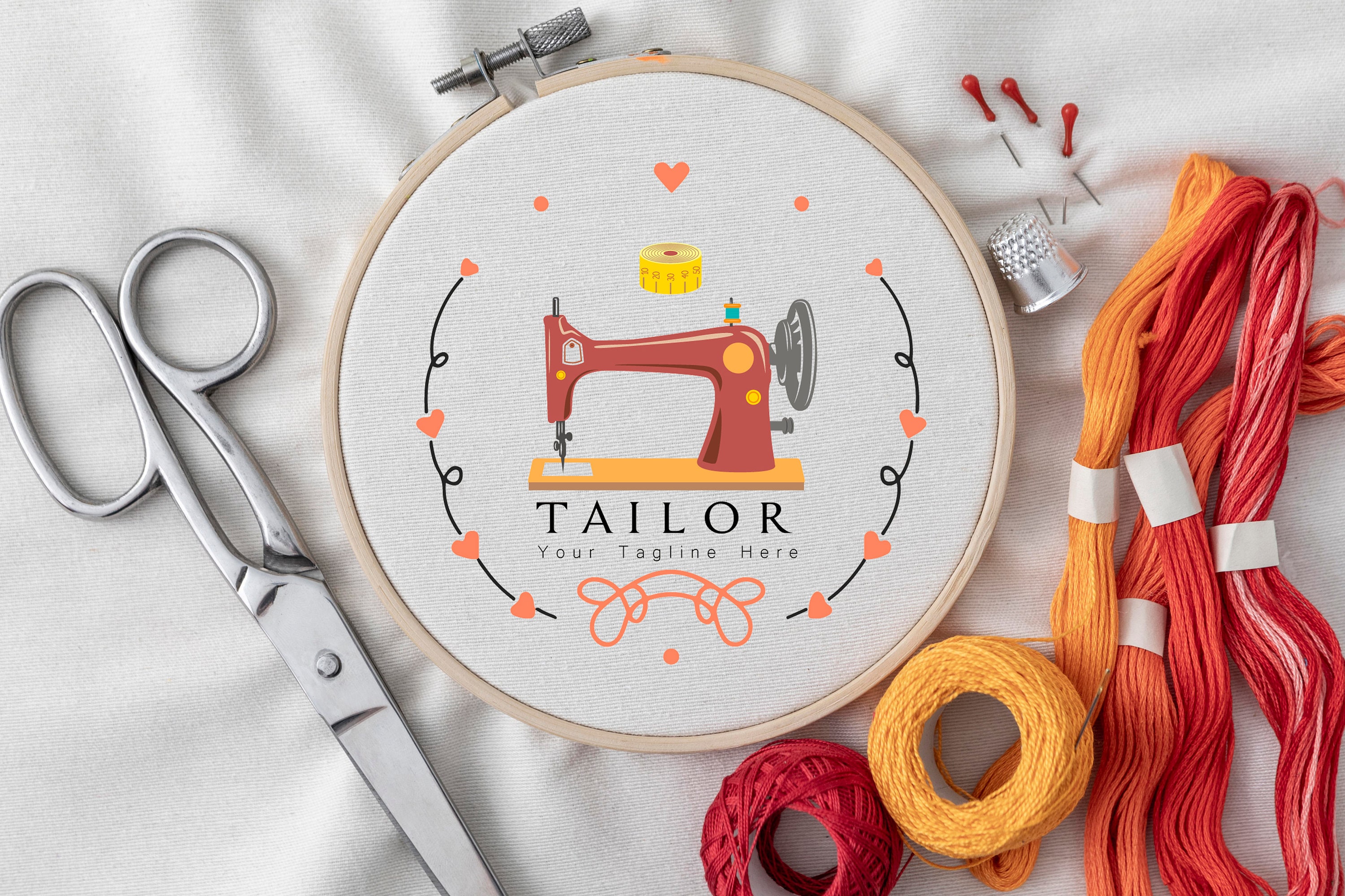 Custom Sewing Logo Design: Editable Tailor Branding (AI, PDF, JPG) - Etsy