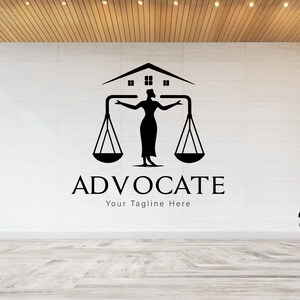 Law Logo for Woman / Law Office Logo / Lady Law Logo / Lady Justice ...