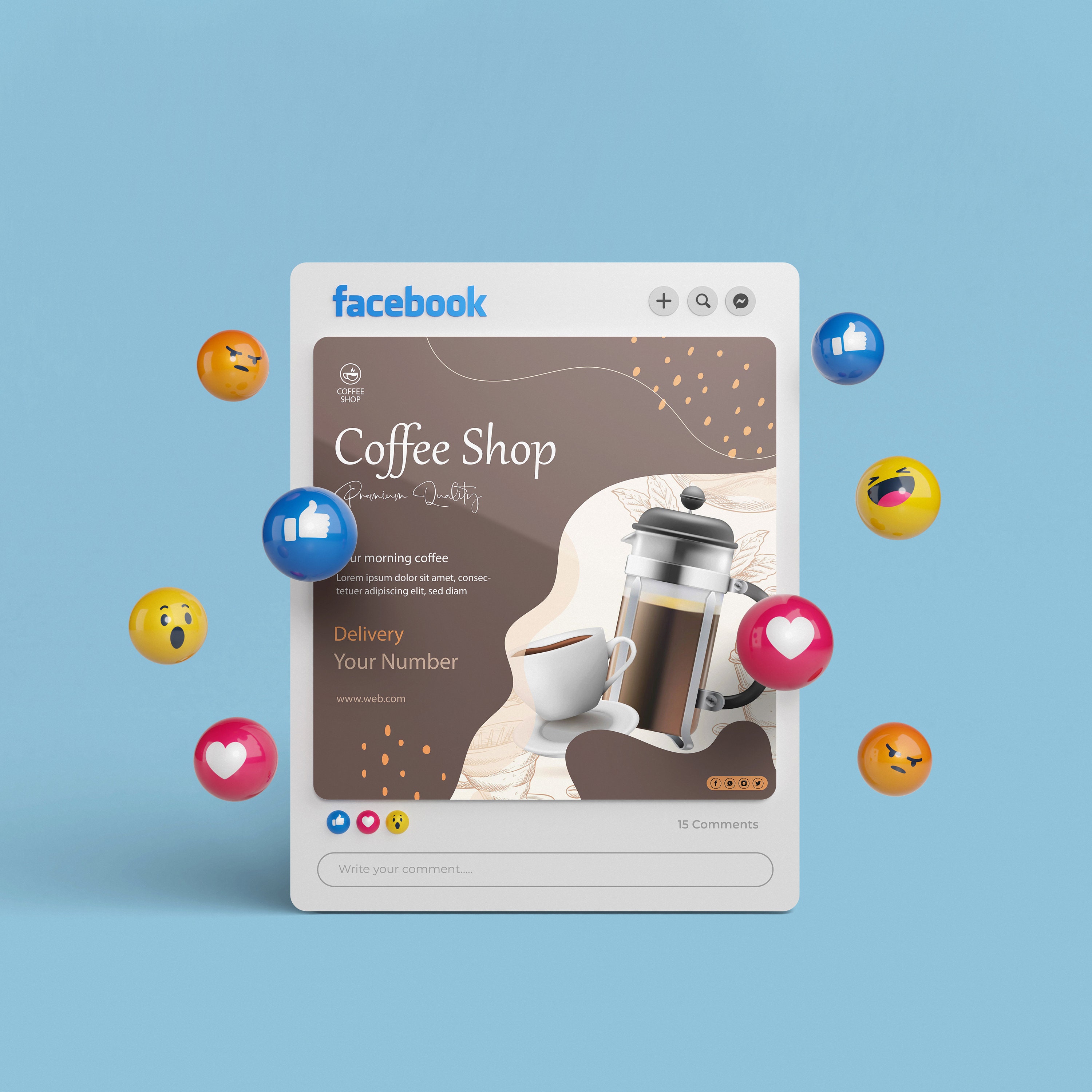 Coffee Flyer / Cafe Flyer Design / Coffee Instagram Post / Editable ...