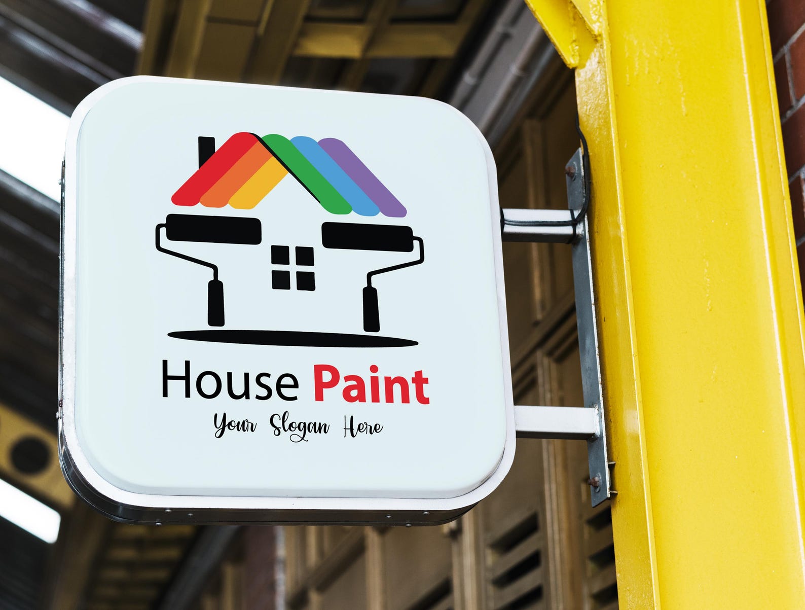 Colorful House Painting Logo: Home Renovation Design (AI File) - Etsy