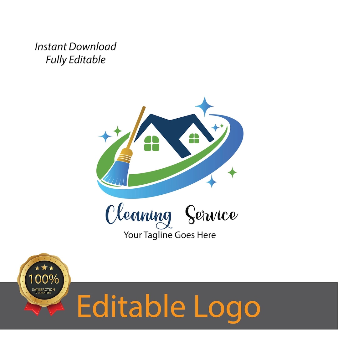 Cleaning Logo Design – House Cleaning or Housekeeping Logo for Maid ...