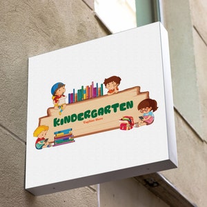 Kindergarten Logo Design / Editable Preschool Logo / Child Care Logo ...