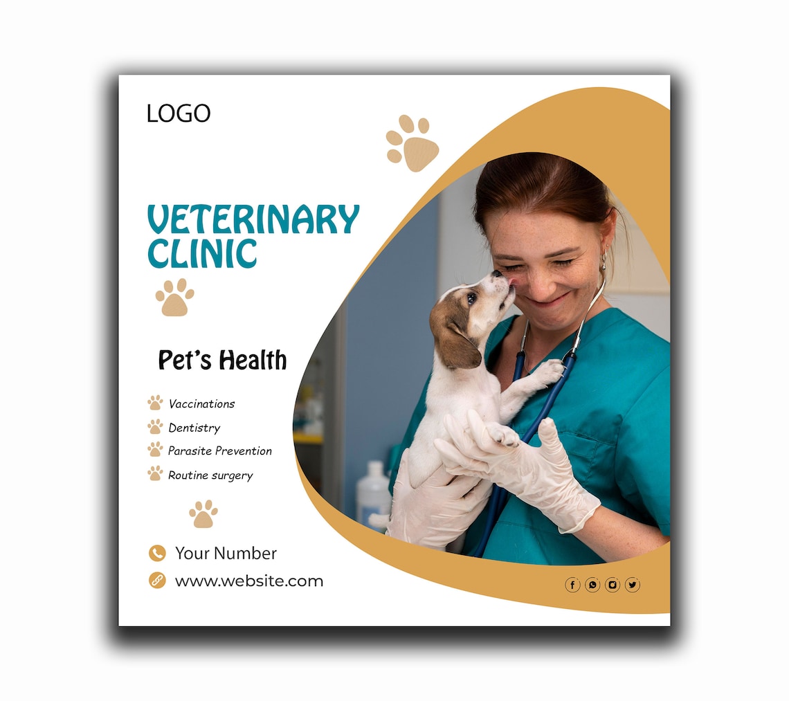 Veterinary Flyer / Pet Care Flyer Design / Animal Care Social Media ...