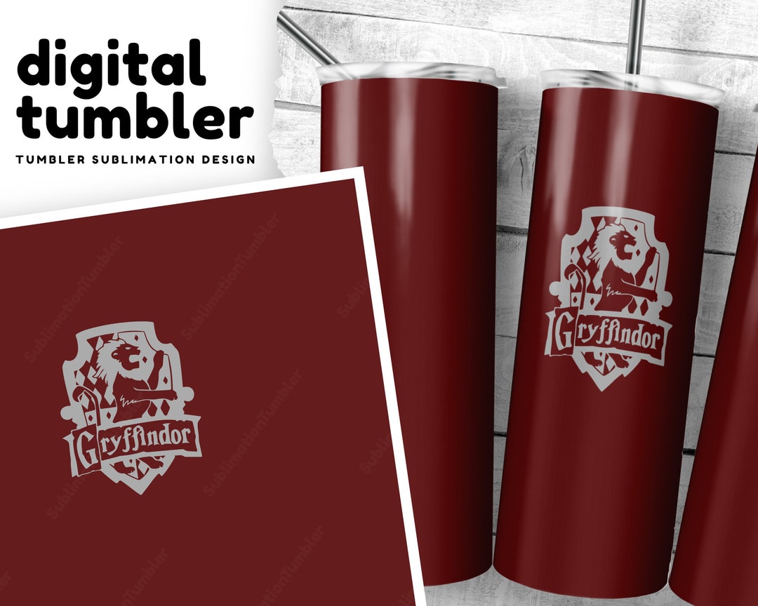 Gryffindor Tumbler Wrap PNG, 20 Oz Sublimation Design, Digital Instant ...