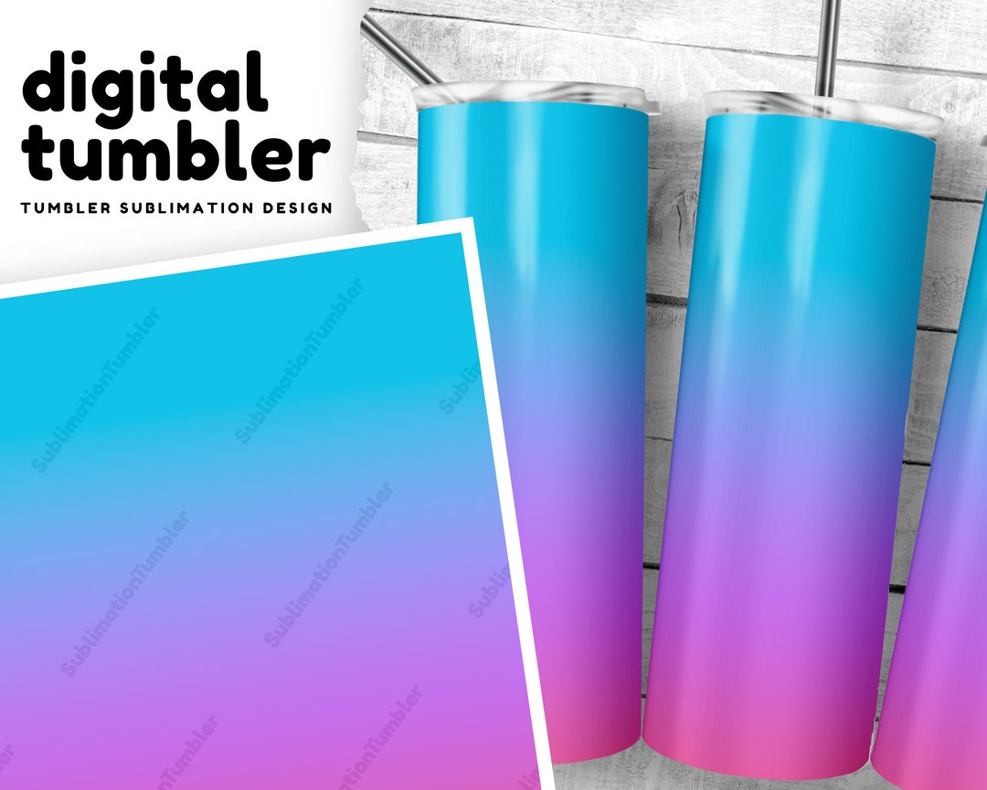 Synthwave Ombre Tumbler Wrap PNG, 20 Oz Sublimation Design, Retro ...