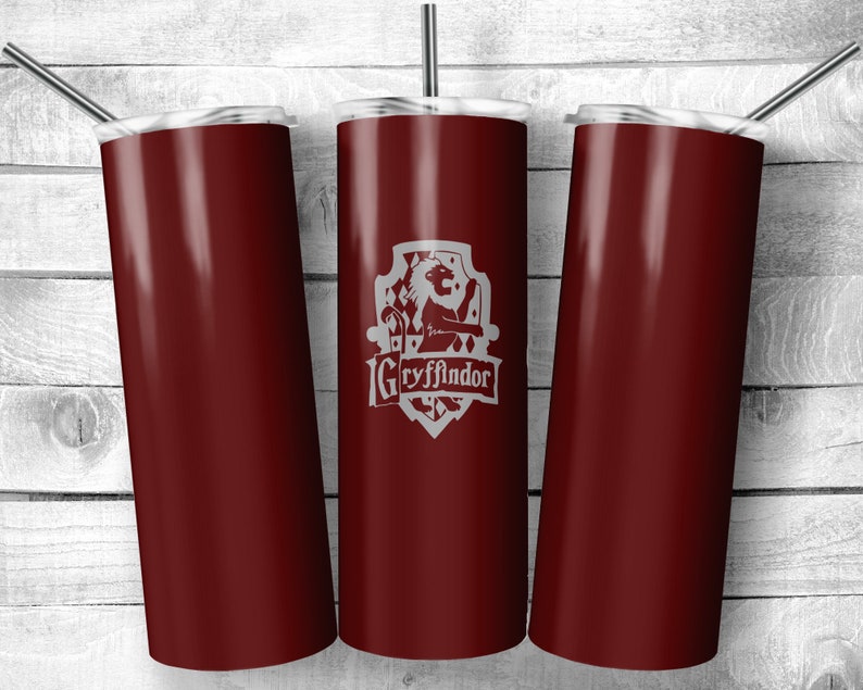 Gryffindor Tumbler Wrap PNG, 20 Oz Sublimation Design, Digital Instant ...