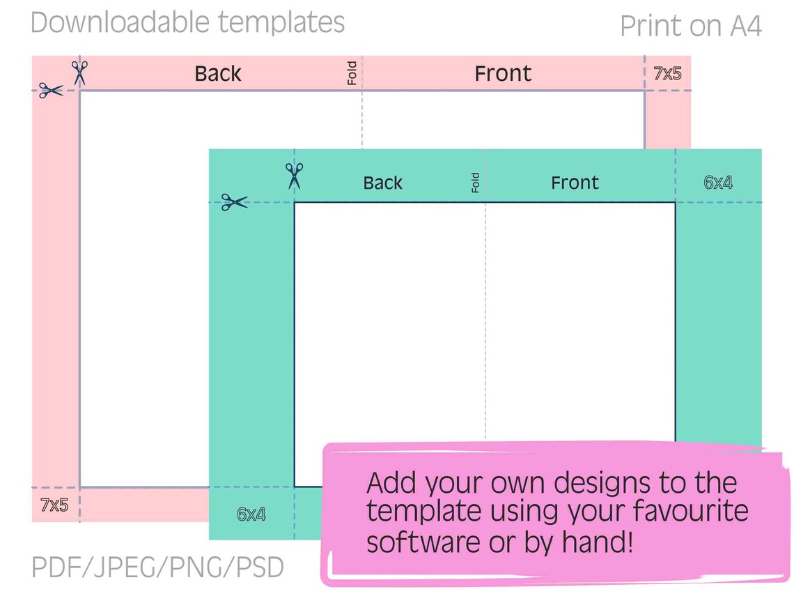 Create Your Own Custom Greetings Cards Drag and Drop Template 6x4 7x5 ...