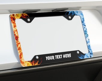 Full Color Custom Metal License Plate Frame Quick Turnaround Approvals ...