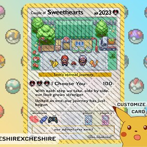 Personalized Pokemoncard Couple - Etsy