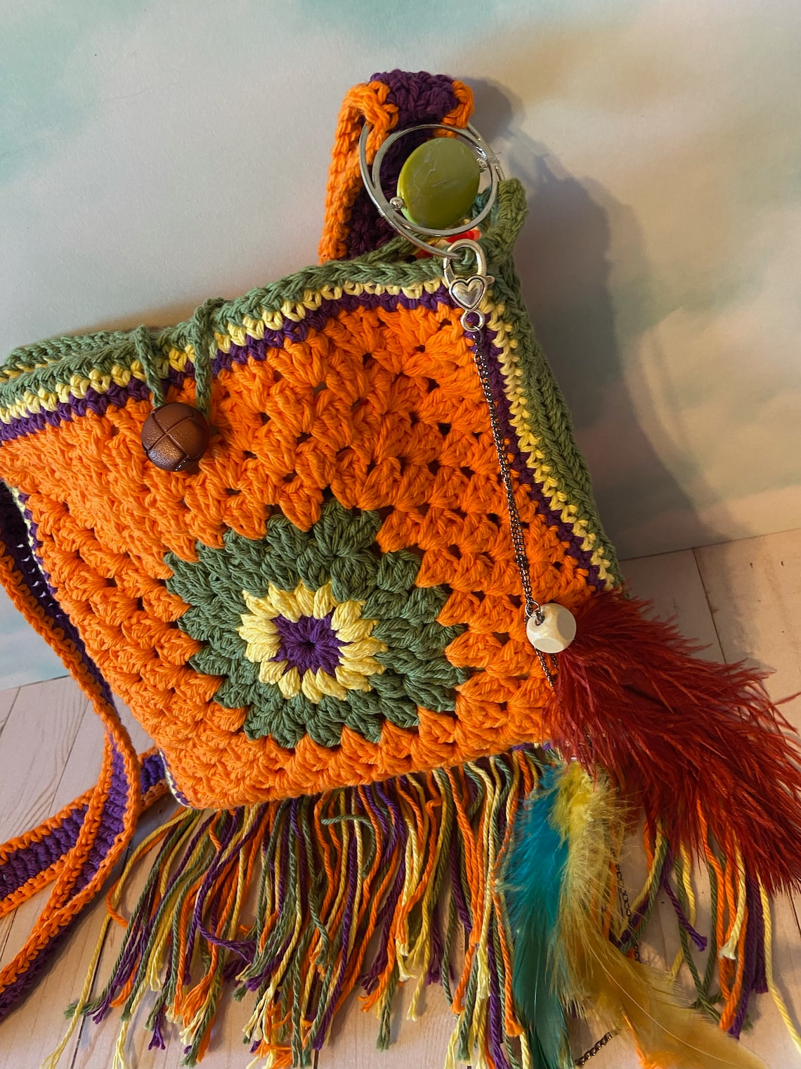 Granny Square Bags, Handmade Bags, Crochet Bags, Hippie Bags, Retro ...