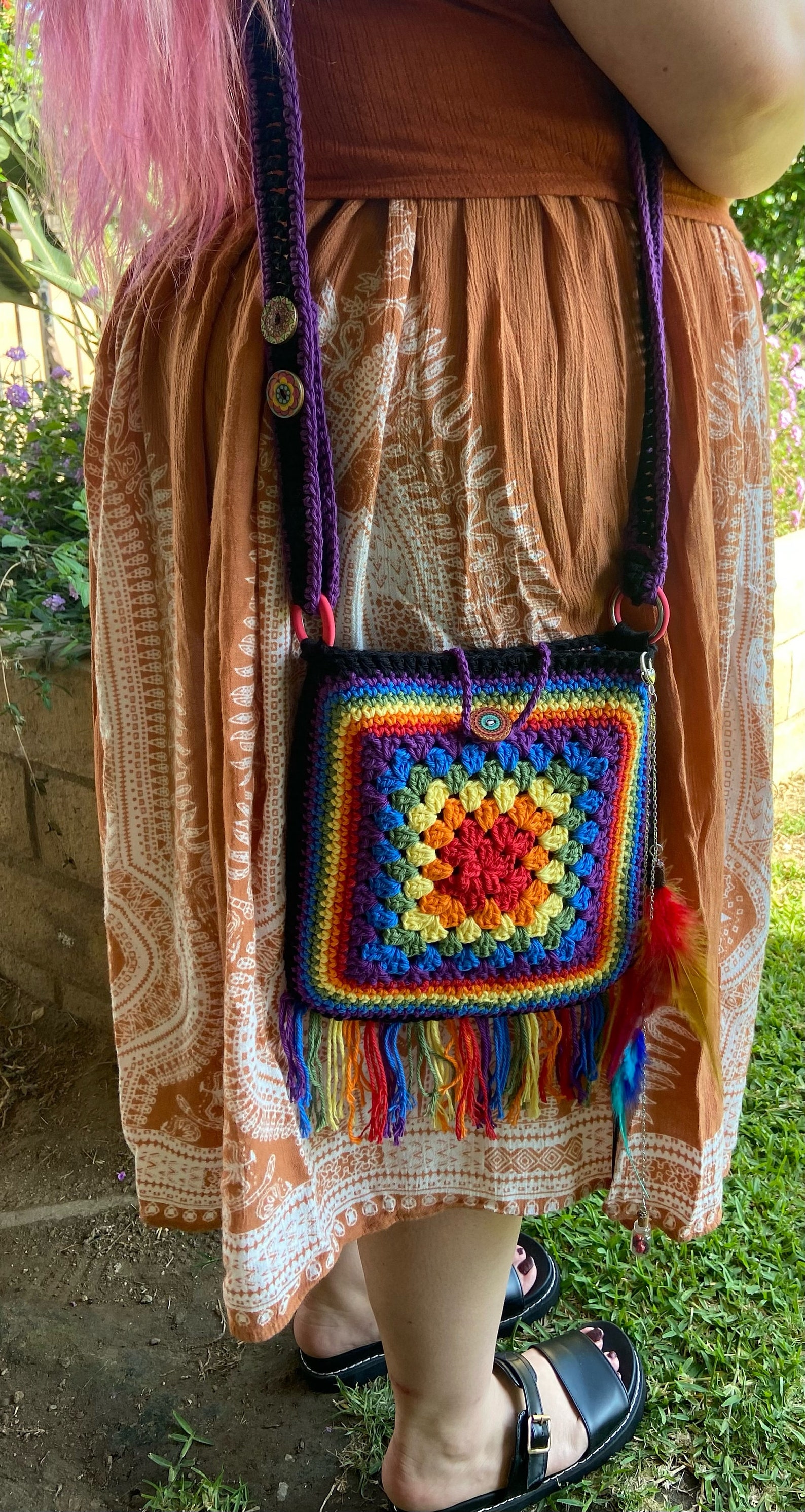 Granny Square Bags, Handmade Bags, Crochet Bags, Hippie Bags, Retro ...
