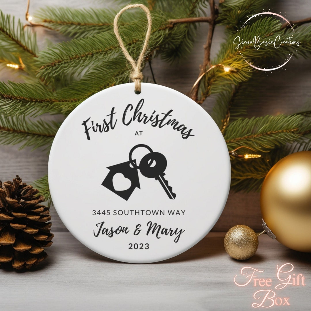 First Christmas in New Home Custom Ornament, Personalized New Home ...