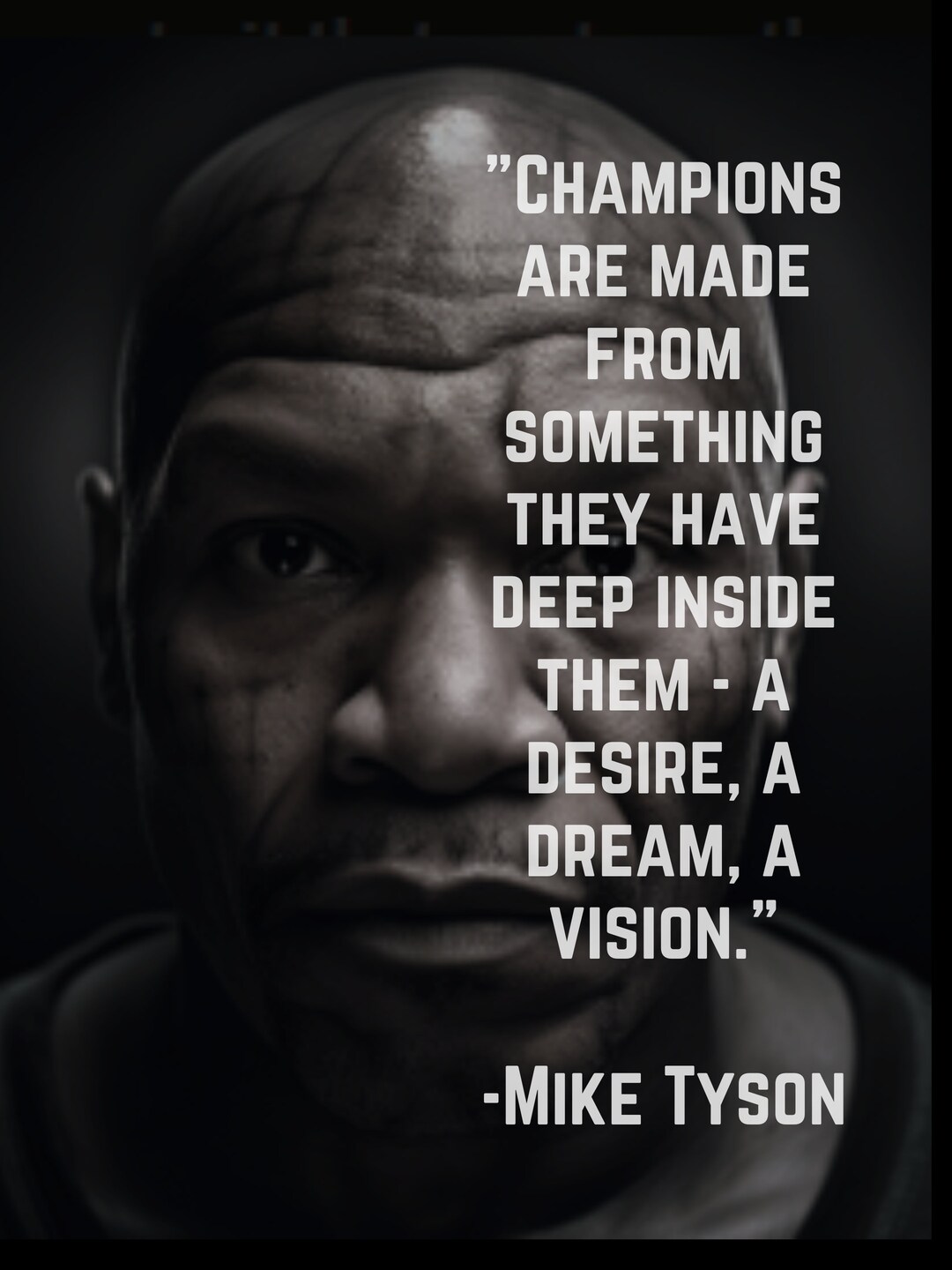 Mike Tyson Motivational Wall Art Poster - Etsy