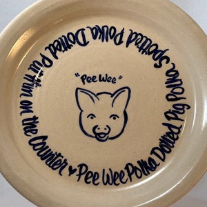Pee Wee Polka Dotted Pig Large Platter Pineywoods Corner One Year ...