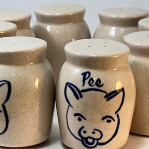 Pee Wee Salt and Pepper Shakers Set Ceramic Stoneware East Texas ...