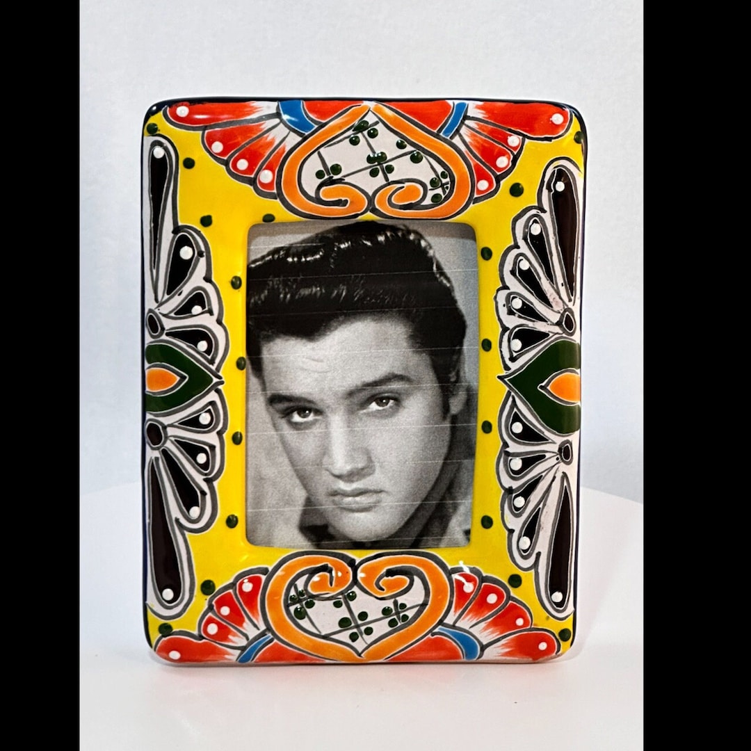 Talavera Picture Frame Hand Painted Ceramic Functional Art Mexican ...