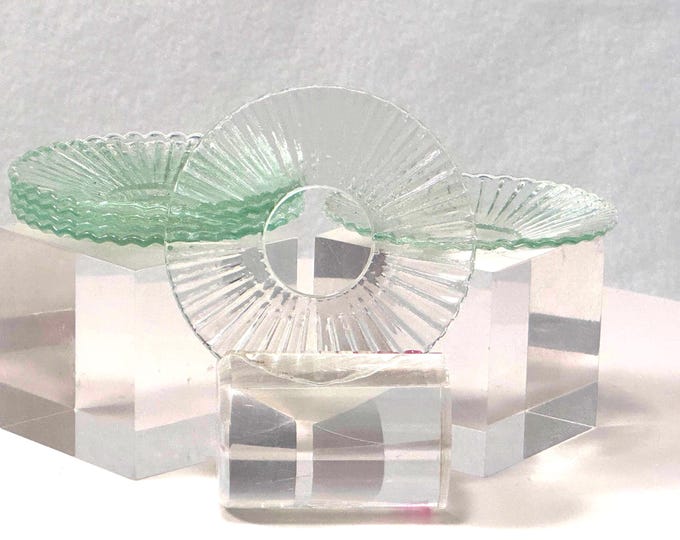 Choice Candle Bobeches Clear Glass Pink Flowers Etched Leaves Roses ...