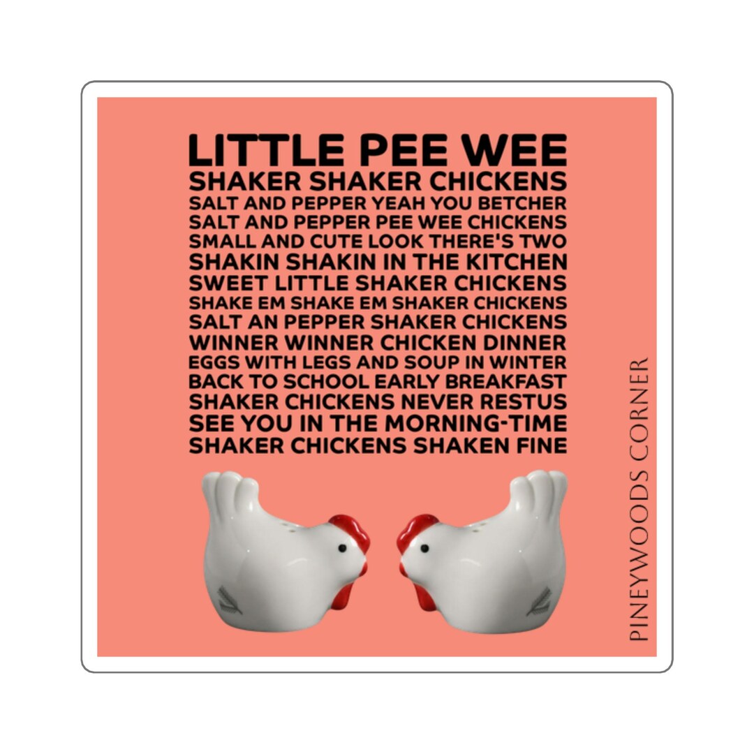 Pee Wee Shaker Chickens Square Stickers - Etsy