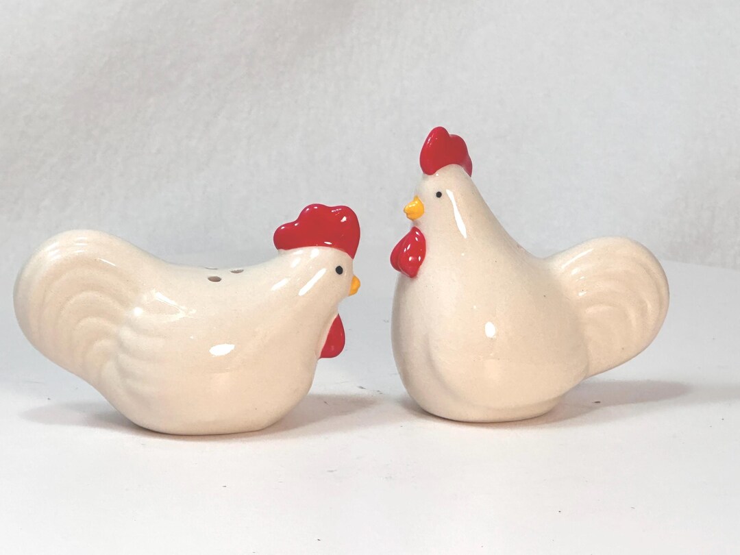 80s Shaker Chickens Art Pottery Ceramic Figurine Mini Vintage Pee Wee ...