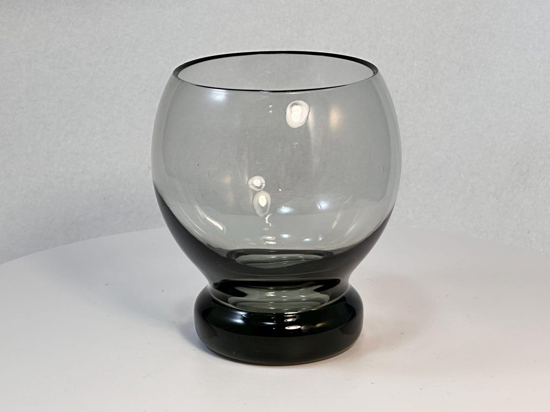 MCM Smoke Bubble Glasses Footed Fishbowl Barware Whiskey Water Cocktail ...