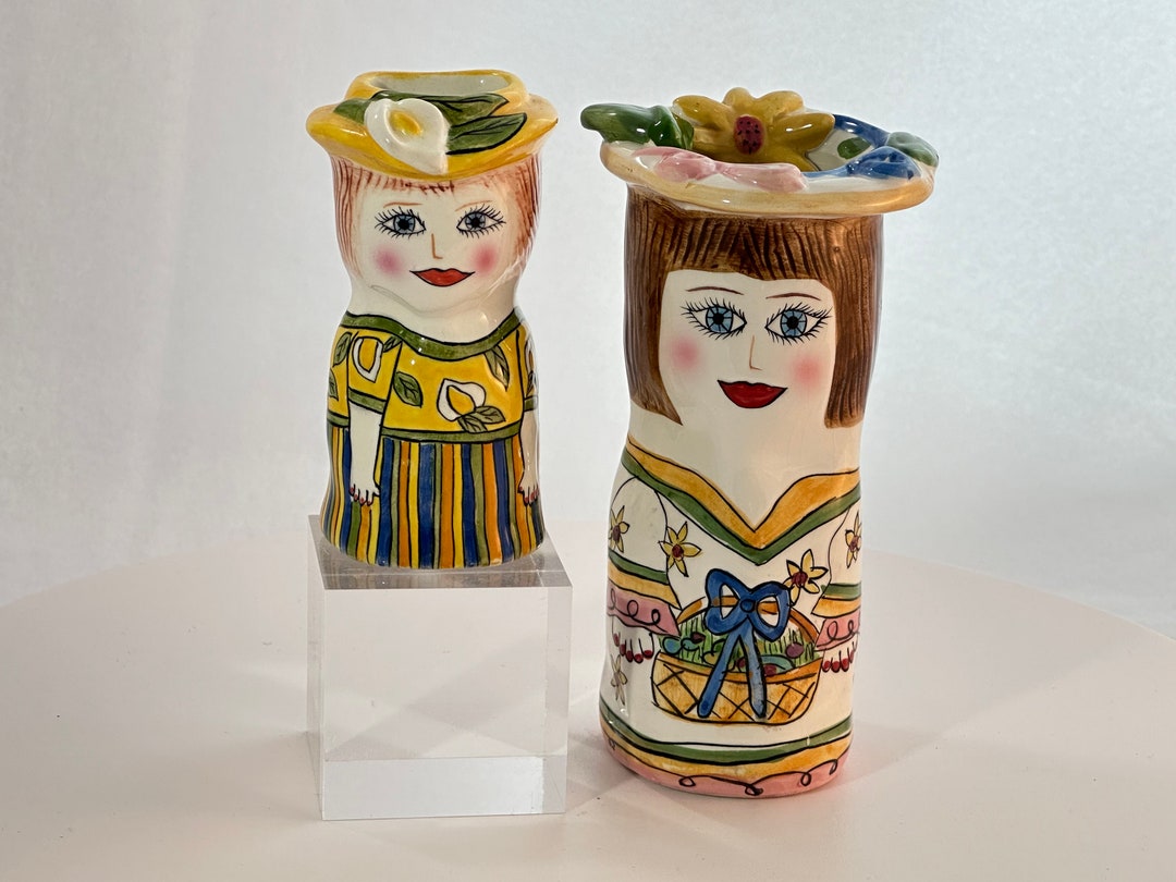 Susan Paley Vases Figural Set Elaine Small Vase and Lily Tiny - Etsy