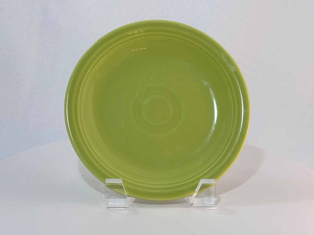Vintage Fiestaware Chartreuse Small Plate Wet Foot 1950s Dessert Bread ...