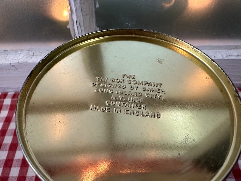 Vintage Botanical Metal Canister With Lid Tin Box Company Daher England ...