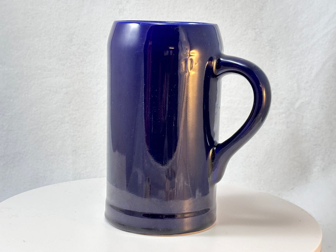 XL Cobalt Liter Stein Blue Litre Bier Blau Huge Beer Mug Vase Blue ...
