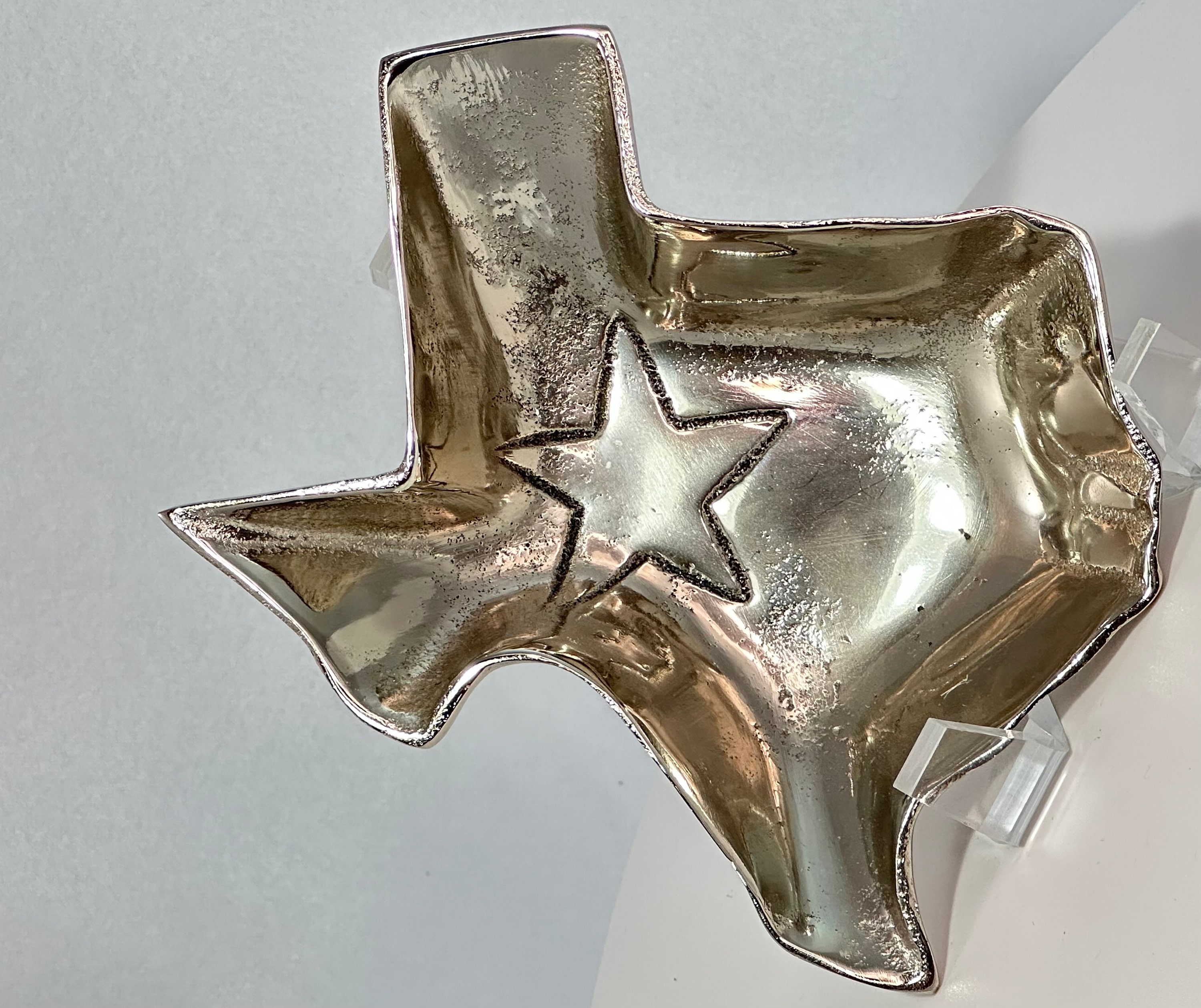 Texas Shaped Dish in Solid Cast Aluminum Vintage Lone Star Texana Candy ...