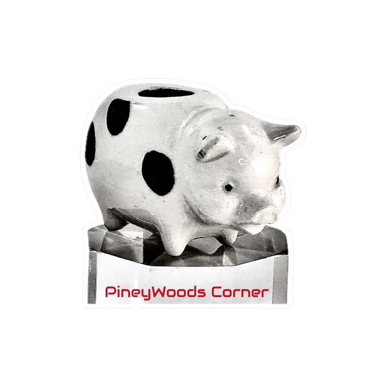 Pee Wee Polka Dotted Pig PWC Kiss-cut Vinyl Decals Stickers - Etsy