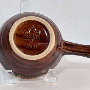 Brown Drip Lug Handle Chili Bowl Monmouth 0901 Maple Leaf Vintage ...