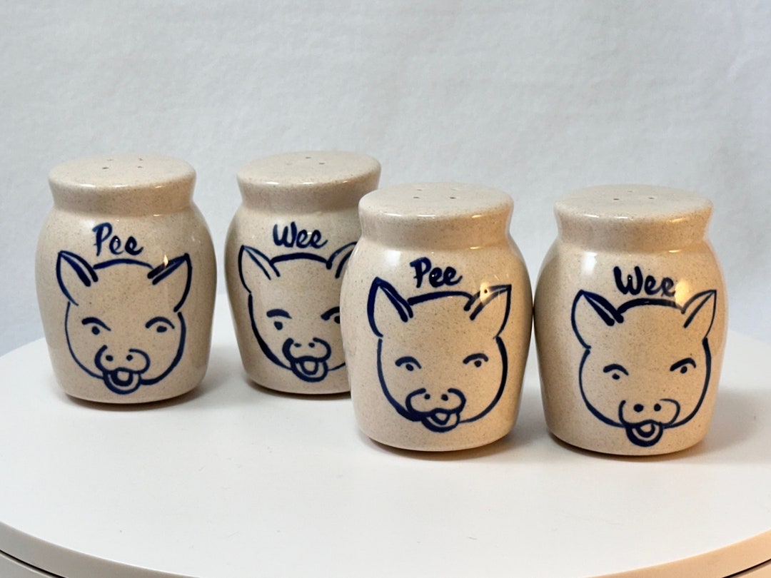 Pee Wee Salt and Pepper Shakers Set Ceramic Stoneware East Texas ...