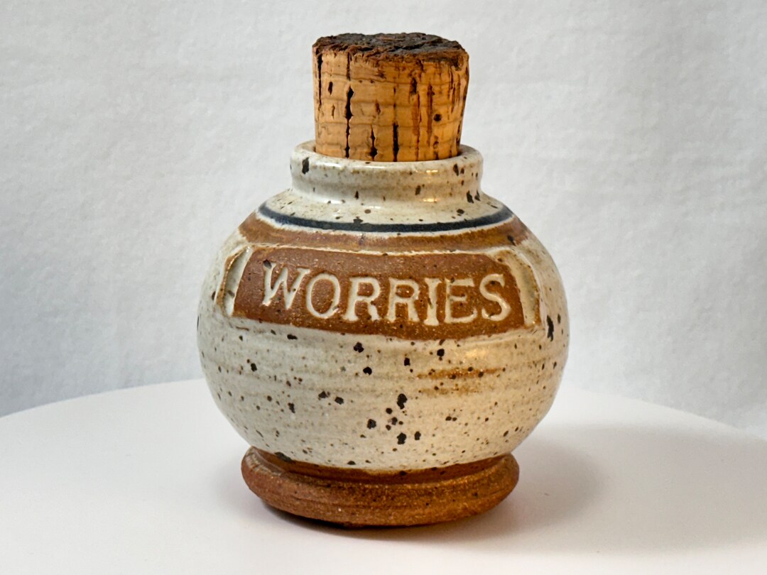 Worries Jar Stoneware Handcrafted Studio Stoneware Pottery With Live ...